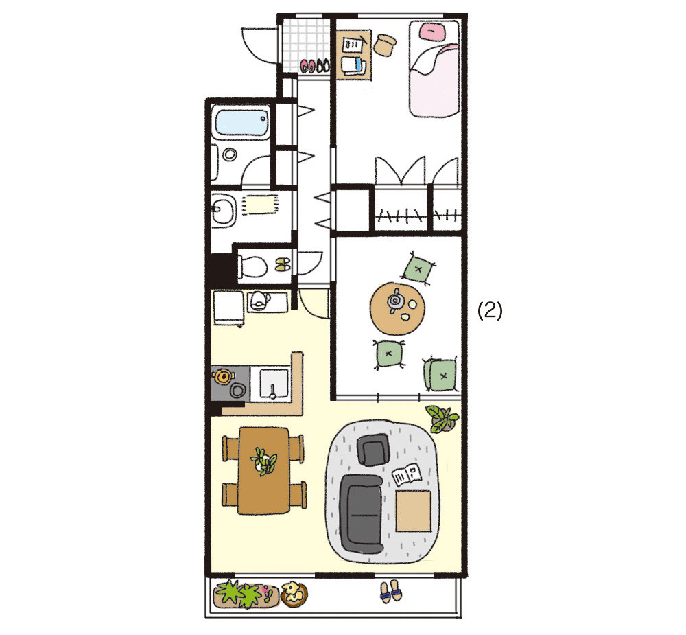 2LDKの間取りの特徴や、マンション探しのポイントを解説。購入も賃貸も住みやすい間取りは？ | 住まいのお役立ち記事